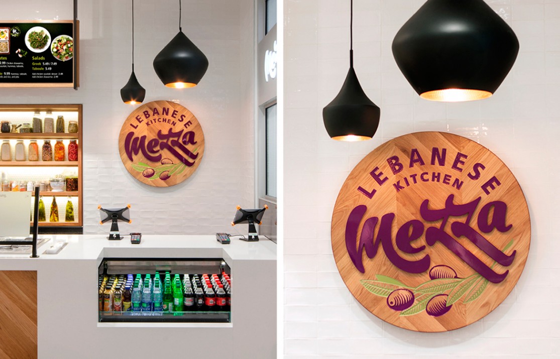 Brand identity design for Mezza Lebanese Kitchen